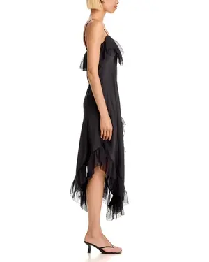 Aqua Ruffle Maxi Dress Exclusive
