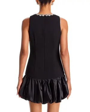 Aqua Jewel Sleeveless Bubble Mini Dress Exclusive