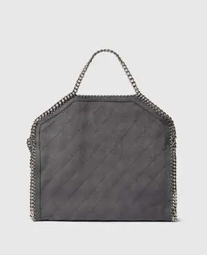 Stella McCartney Falabella Quilted Fold-over Tote Bag - Slate