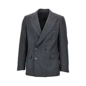 MARSEM Prince Of Wales Wool-blend Jacket