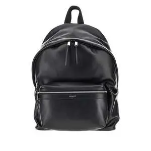 Saint Laurent City' Leather Backpack - Black