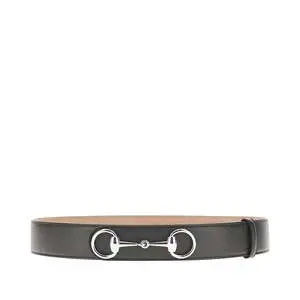 Gucci Horsebit 1955' Leather Belt - Grey