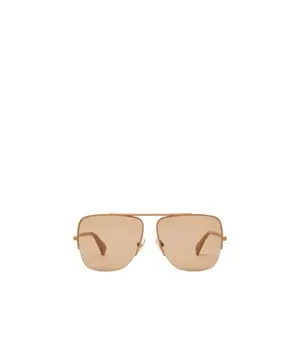 Max Mara Metal Aviator Sunglasses - Camel
