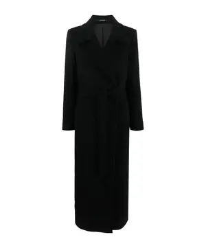 Tagliatore Melody Belted-waist Coat - Black