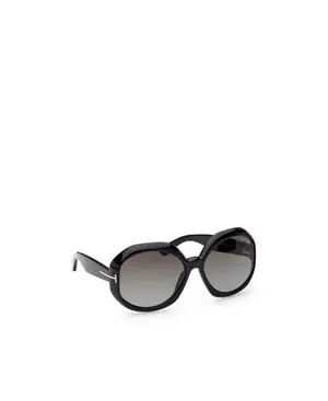 TOM FORD Georgia Round Frame Sunglasses - Gray