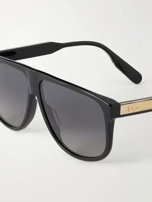 Dior Dioribbon S3i Aviator-style Acetate And Gold-tone Metal Sunglasses - Tortoiseshell