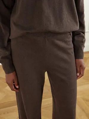 Eterne Cotton And Cashmere-blend Wide-leg Pants