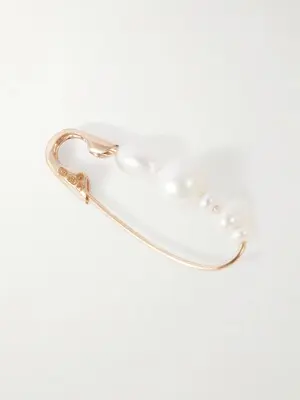 LOREN STEWART 14-karat Gold Pearl Earring
