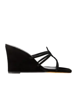MARYAM NASSIR ZADEH Suede Wedge Sandals - No