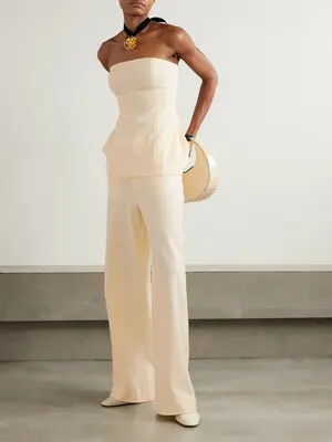 Staud High-waisted Wide-leg Trousers