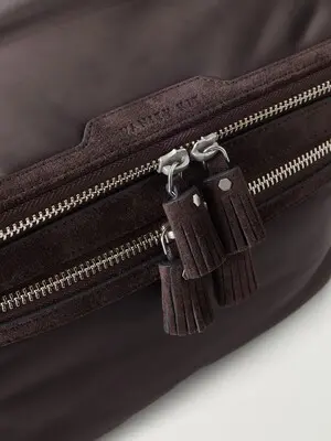 ANYA HINDMARCH Suede-trimmed Shell Vanity Case - No