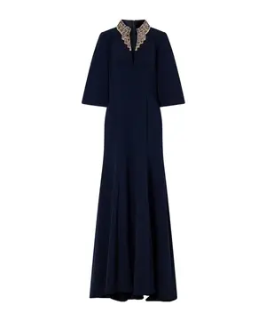 Jenny Packham Nyota Crystal-embellished Crepe Gown - No