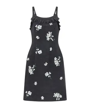 SHUSHU/TONG Wool-blend Midi Dress - Black