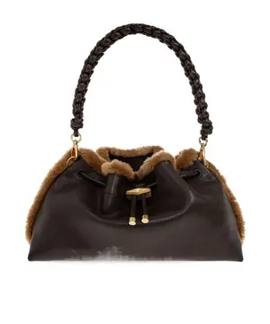 JIMMY CHOO Jimmy Choo Bon Bon Shearling Bucket Bag