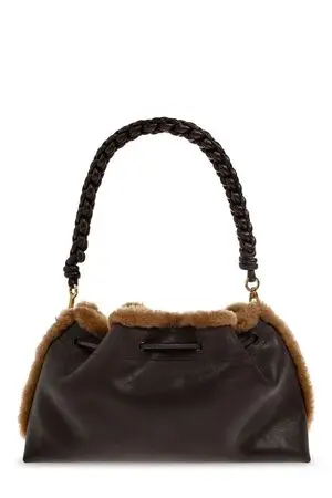 JIMMY CHOO Bon Bon Shearling Bucket Bag
