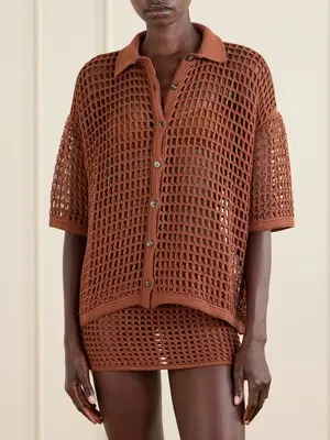 HAIGHT. Knit Cotton-blend Shirt