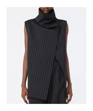 Sportmax Albata Striped Top - Black
