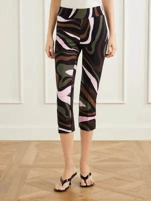 Emilio Pucci Colorful Printed Cropped Pants