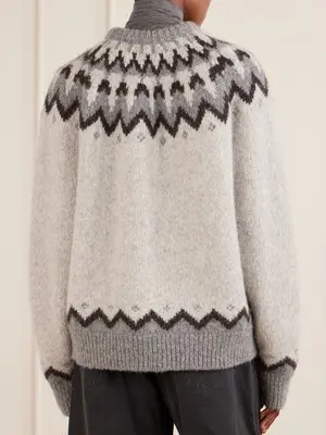 NILI LOTAN Intarsia-knit Wool And Alpaca Blend Sweater