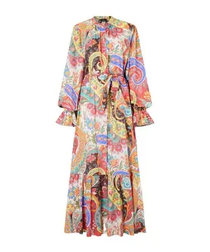 Etro Belted Paisley-print Cotton-voile Maxi Shirt Dress - No