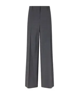 Theory Stretch-wool Straight-leg Pants - Black