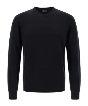 Brioni Crewneck Knitted Jumper - Blue