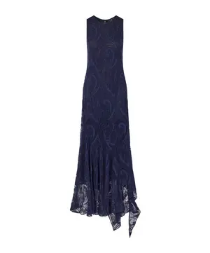Etro Devoré Cotton-blend Crepe-jersey Maxi Dress - No