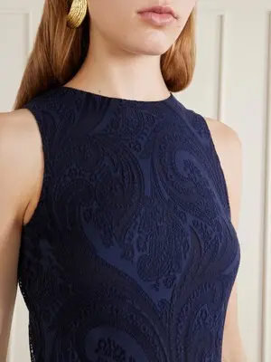 Etro Devoré Cotton-blend Crepe-jersey Maxi Dress