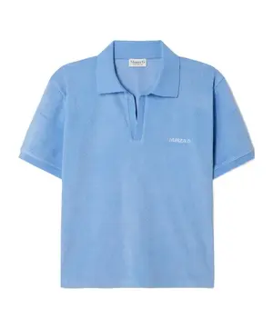 Hunza G Cotton Polo Shirt - Blue