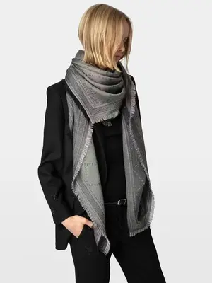 Zadig&Voltaire Oversized Jacquard Scarf