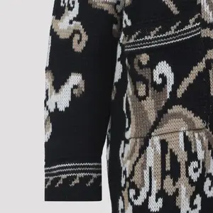 Etro Jacquard-knit Wool Cardigan