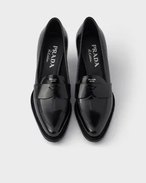 Prada Brushed Leather Loafers