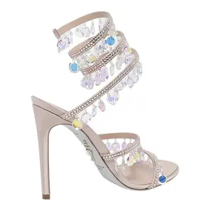Rene Caovilla Tassel Rhinestone High Heels