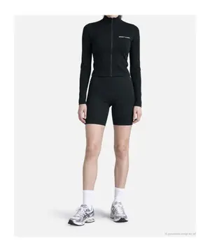 SPORTY  RICH Zip-up Knitted Sports Top