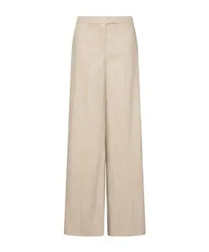 Marella Wide-leg Casual Trousers - Light Brown