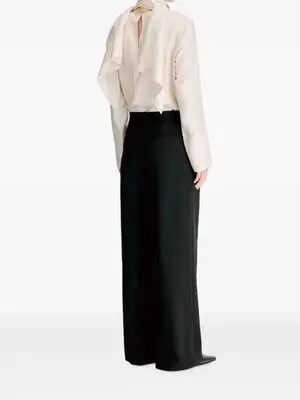 Loulou De Saison Nat Pleated Wide-leg Pants
