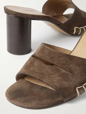 J.W.ANDERSON Loafer Whipstitched Suede Mules