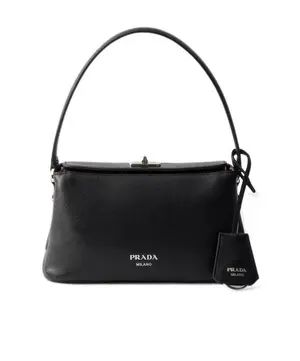 Prada Mini Avoir Saffiano-leather Tote Bag - Black