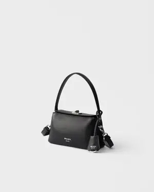 Prada Mini Avoir Saffiano-leather Tote Bag - Black