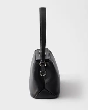 Prada Mini Avoir Saffiano-leather Tote Bag - Black