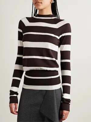 Proenza Schouler Thin Striped Knit Sweater