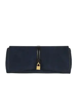 Stella McCartney Ryder Suede-effect Shoulder Bag - Navy