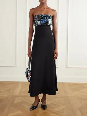 Staud Timmy Sequin-embellished Shoulder Bag - Blue