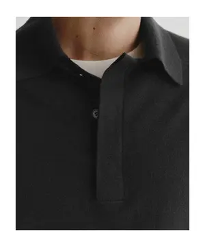 LISA YANG Short-sleeved Knit Polo Shirt