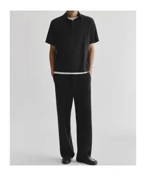 LISA YANG Short-sleeved Knit Polo Shirt