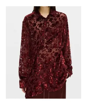 ANN DEMEULEMEESTER Elisabeth Floral-devoré Shirt