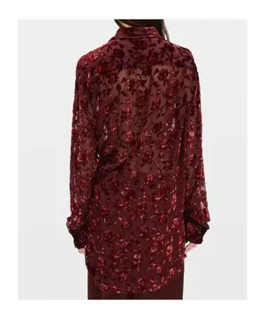 ANN DEMEULEMEESTER Elisabeth Floral-devoré Shirt