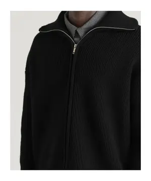 Studio Nicholson Sandos Zip-up Cardigan - Black