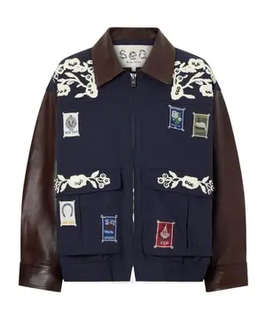 Sea Cotton-canvas And Leather Jacket - Black