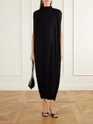 Tove Cape-effect Draped Jersey Maxi Dress